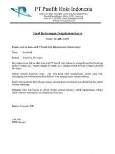 3 Contoh Surat Paklaring, Template Gratis dan Aturannya - OnTime Payroll