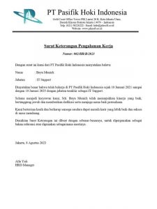 3 Contoh Surat Paklaring, Template Gratis dan Aturannya - OnTime Payroll